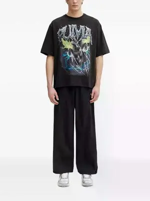 PUMA T7 Logo-print Side-stripe Track Pants