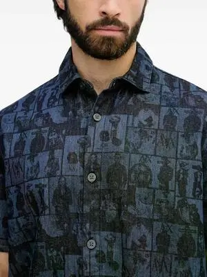 Armani Exchange Short-sleeved Denim Shirt