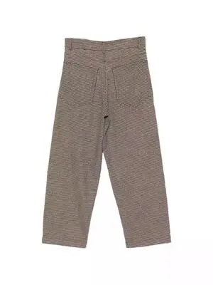 MAISON JEJIA Houndstooth Straight-leg Trousers - Neutrals