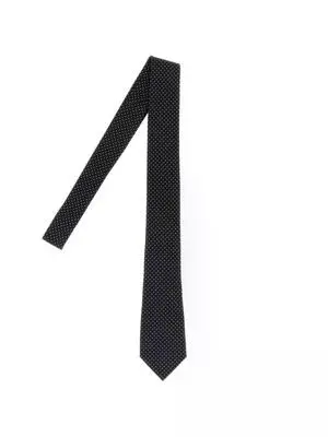 TOM FORD Polka-dot Silk Neck Tie - Black