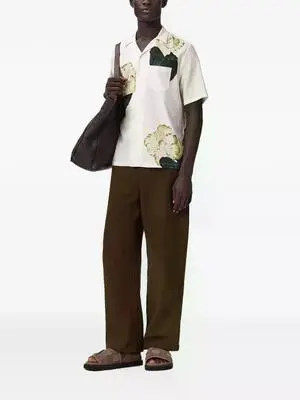 ALLSAINTS Taiko Trousers Textured Straight Leg