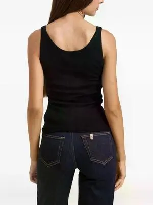 Elisabetta Franchi Logo Plaque Ribbed Tank Top