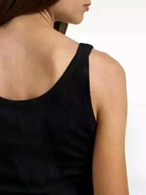 Elisabetta Franchi Logo Plaque Ribbed Tank Top