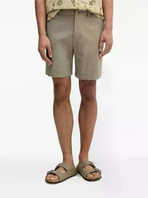 Armani Exchange Logo Plaque Slub Texture Shorts