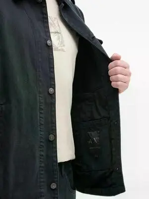 Armani Exchange Logo Embroidered Denim Jacket