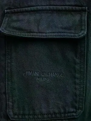 Armani Exchange Logo Embroidered Denim Jacket