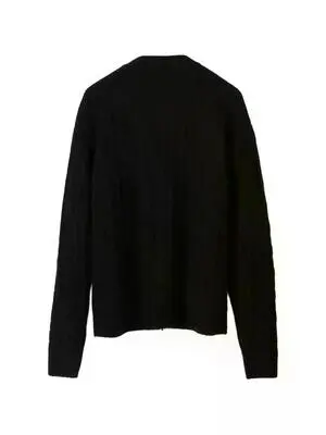 THE ROW Braided-knit Cashmere Cardigan