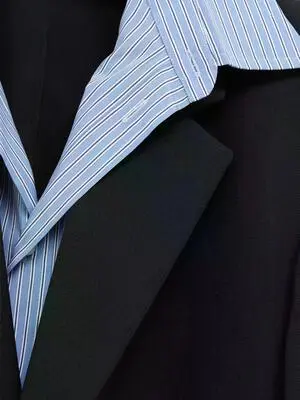 Balenciaga Hybrid Shirt Jacket In Dark Navy