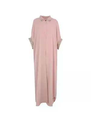 LOODYANA Embroidered Cape-style Maxi Dress