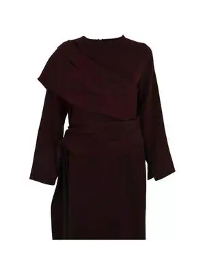 LOODYANA Pleated Wrap-around Maxi Dress