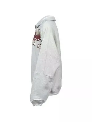 NAPA BY MARTINE ROSE Graphic-print Half-zip Sweater