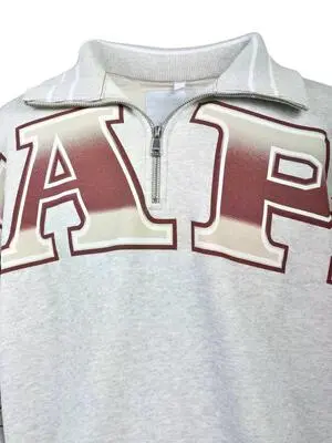 NAPA BY MARTINE ROSE Graphic-print Half-zip Sweater