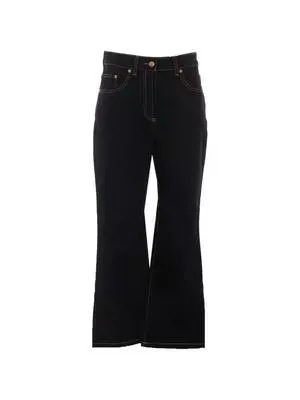 Versace Logo-patch Topstitched Jeans