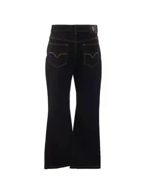 Versace Logo-patch Topstitched Jeans