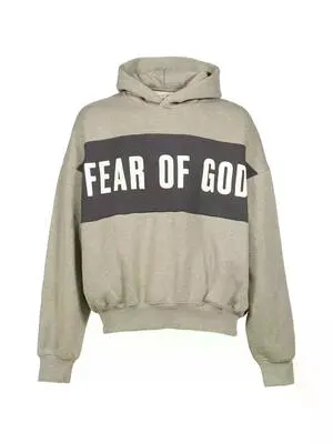 ESSENTIALS Logo-print Panelled Hoodie