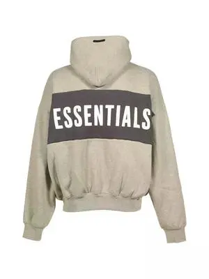 ESSENTIALS Logo-print Panelled Hoodie