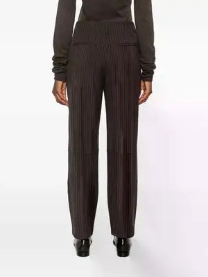 YERSE Dark Pinstripe Pattern Straight Leg Trousers