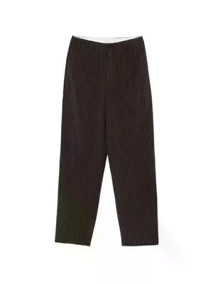 YERSE Dark Pinstripe Pattern Straight Leg Trousers