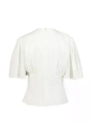 Rabanne Gathered Flared-sleeve Top