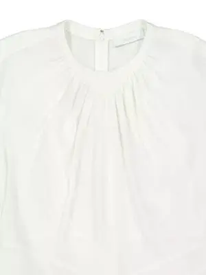Rabanne Gathered Flared-sleeve Top