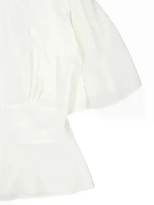 Rabanne Gathered Flared-sleeve Top