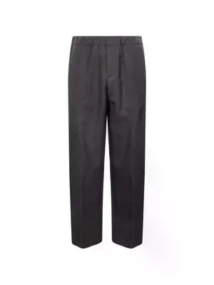 COSTUMEIN Elasticated-waistband Pressed-crease Trousers - Grey