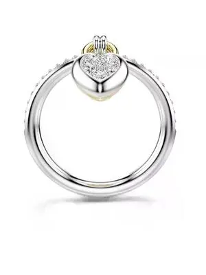 SWAROVSKI Idyllia Heart-charm Pavé-set Rings