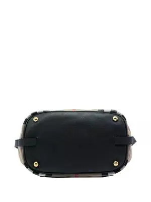 Burberry 2000-2017 Medium Mega Check Canvas And Leather Sycamore Hobo Satchel