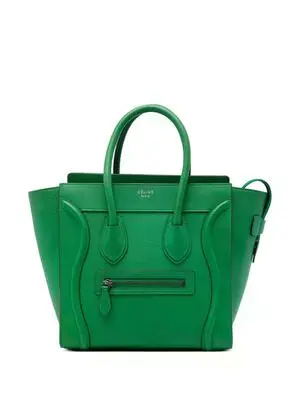 Celine 2015 Micro Drummed Calfskin Luggage Tote Bag - Green