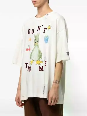 Mihara Yasuhiro Leon Doodle Printed T-shirt - Neutrals