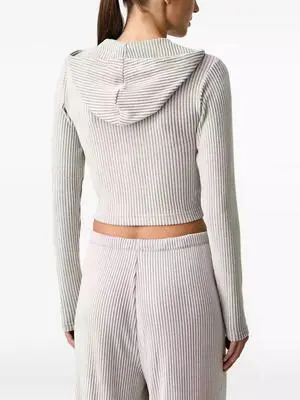 PUMA Essentials Ribbed Cropped Hoodie - Grey