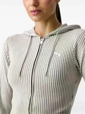 PUMA Essentials Ribbed Cropped Hoodie - Grey