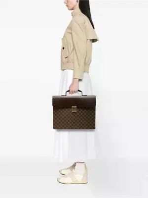 LOUIS VUITTON 2004 Damier Ebene Altona Pm Business Bag