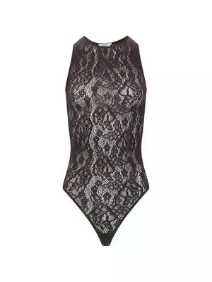Wolford Dark Floral Lace Bodysuit