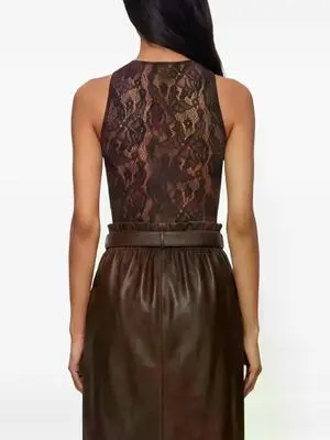 Wolford Dark Floral Lace Bodysuit