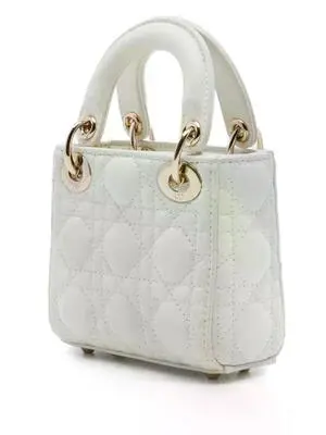Dior 2021 Micro Lambskin Cannage Lady Satchel
