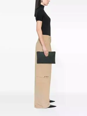 Bottega Veneta Woven Nappa Leather Clutch - Grey