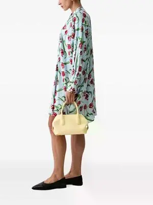 Kenzo Tulip-print Pintuck-pleat Mini Dress