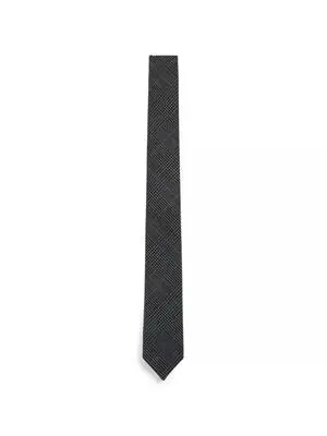 Thom Browne High-twist Wool Prince Of Wales Neck Tie - Grey