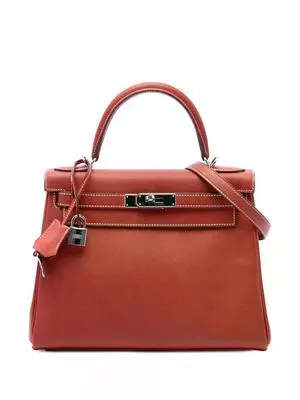 Hermès 2014 Epsom Kelly Ii Sellier 28 Satchel - Red