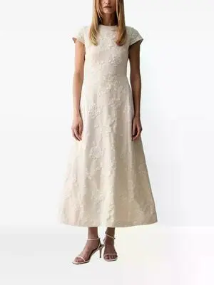 ROTATE BY BIRGER CHRISTENSEN Cap-sleeve Maxi Dress