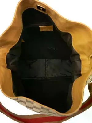 Gucci 2000-2015 Gg Canvas Bamboo Web Satchel