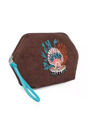 Ganni Silver Tone Clutches For Women