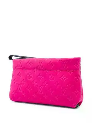 LOUIS VUITTON Monogram Embossed Neoprene Scuba Clutch Bag
