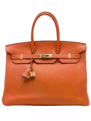 Hermès 2022 Togo Birkin Retourne 35 Handbag - Orange