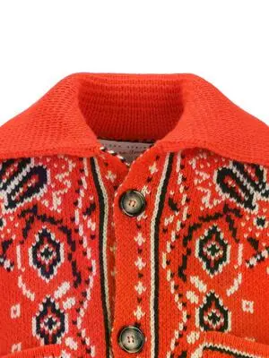 Giada Benincasa Soho Intarsia-knit Button-down Cardigan