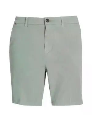 BOSS Kane Cotton Shorts With Belt Loops - Green