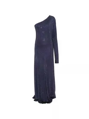 DUNESI Gabriella Crystal-embellished One-shoulder Maxi Dress