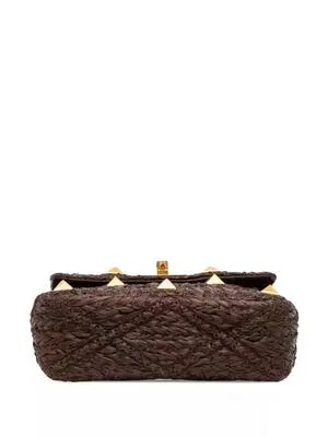 Valentino Garavani 2018-2026 Medium Raffia Roman Stud Satchel