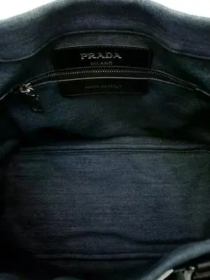 Prada 2000-2026 Logo Denim Tote Bag